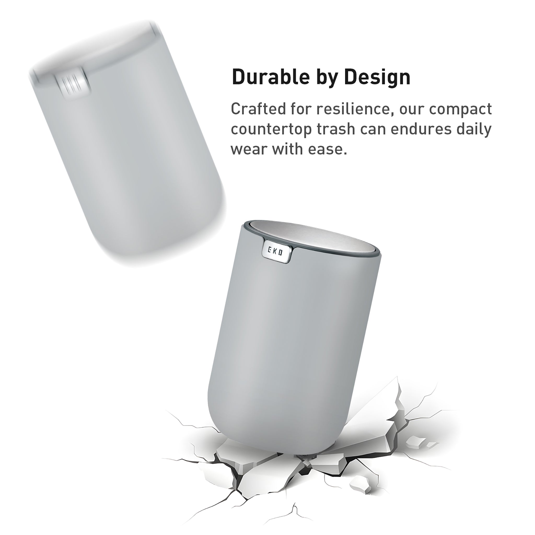 Fandy Table Bin with Swing-Top Lid - Gray 1.5L / 0.4 Gal – EKO Commercial